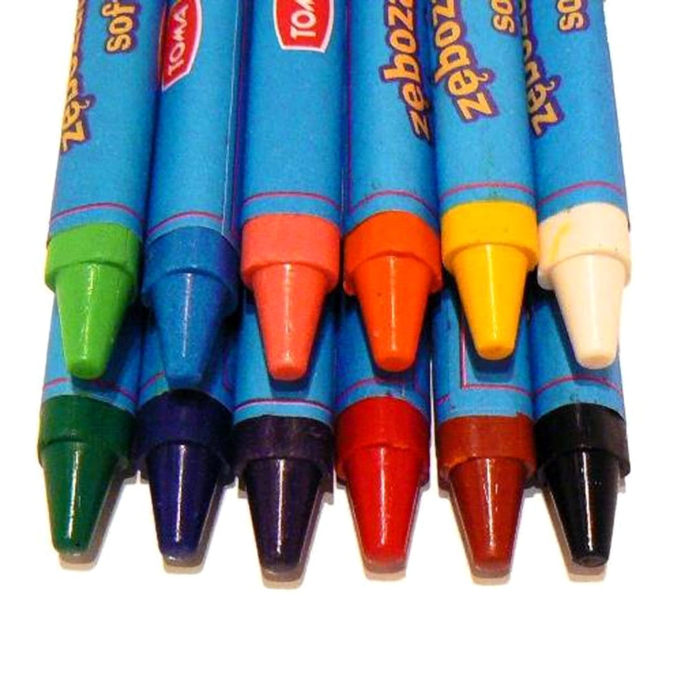 12 pcs Wax Crayons Set for Kids, Children Party, Colouring Art, 12 Bri ...